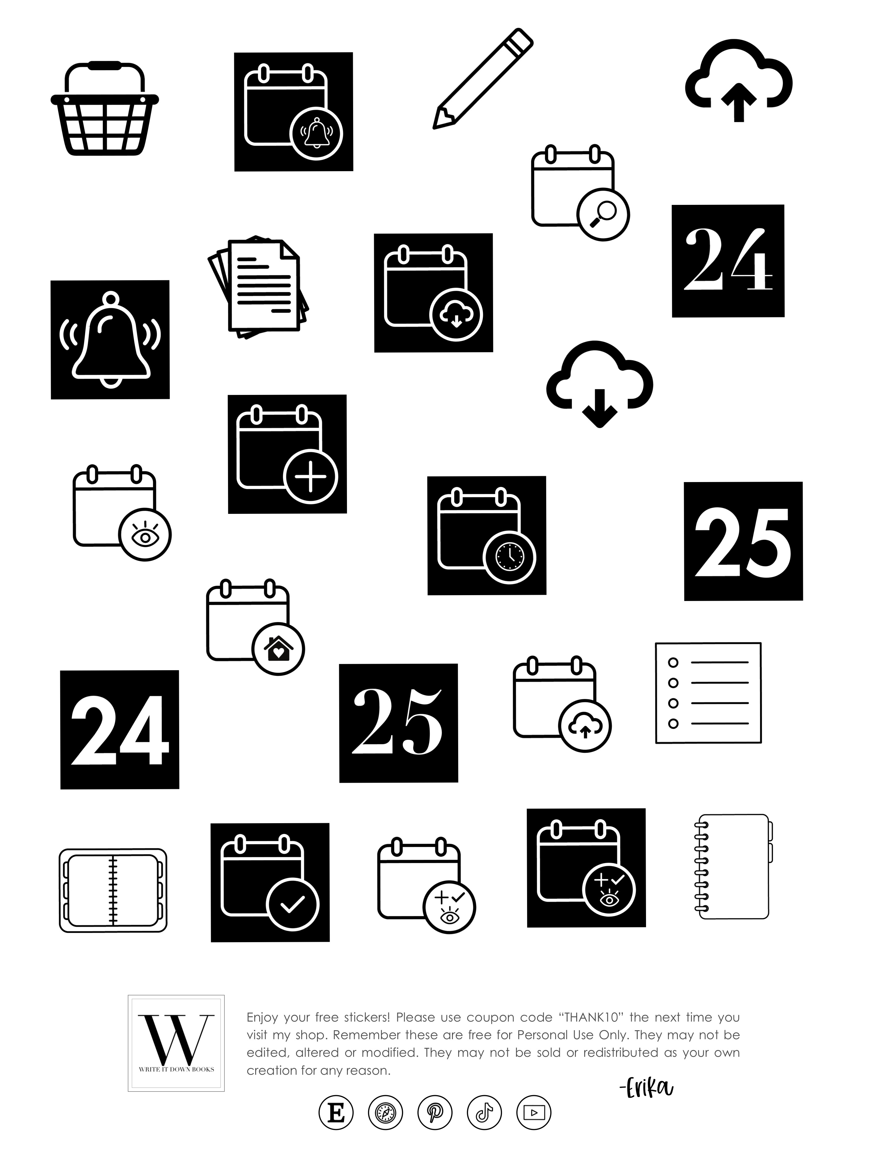 Shortcut Icons All Colors-2 – WRITE IT DOWN BOOKS
